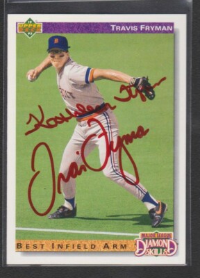 1992 UPPER DECK DIAMOND SKILLS #643 TRAVIS FRYMAN ON CARD AUTO ...
