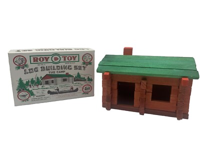 Roy Toy Log Building Set The Camp Complete Set No. 9 Wooden USA Made | eBay