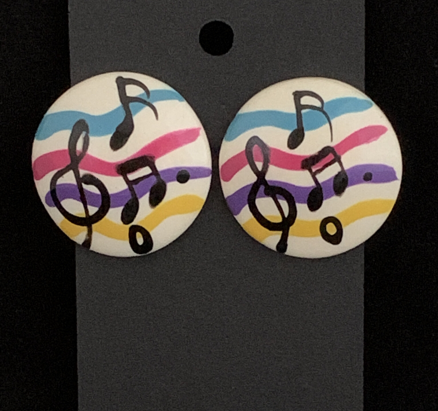 Musical Notes & Treble Clef Artistic Painted Acrylic … - Gem