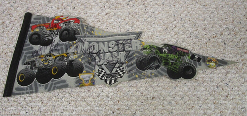 2017 Monster Jam Truck 30” Felt Pennant Grave Digger Signed 7 ...