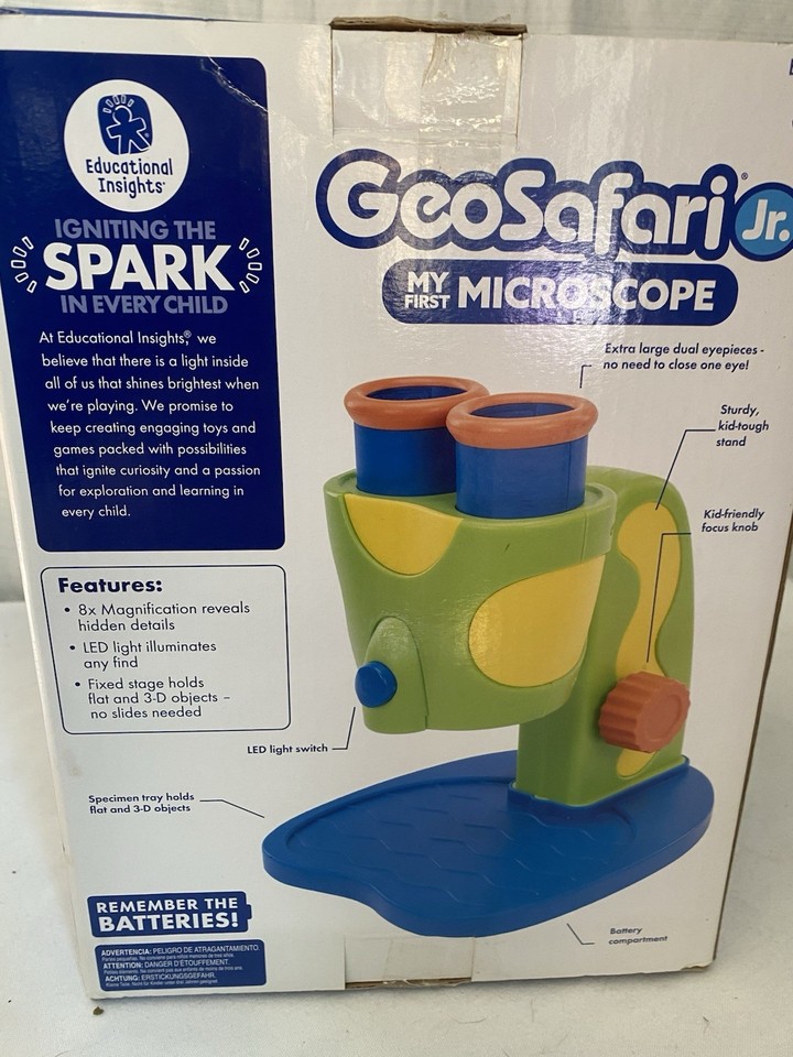 Educational Insights GeoSafari Jr. My First Microscope, Extra-Large Dual Blue | eBay
