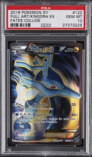 2016 POKEMON XY FATES COLLIDE #122 FULL ART/KINGDRA EX PSA 10 | eBay