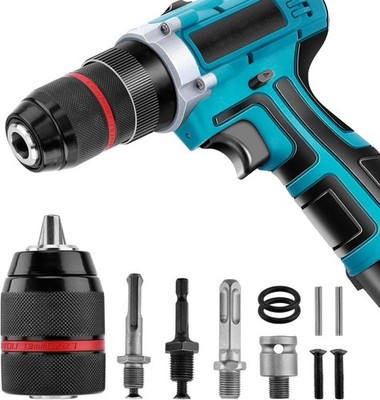 Keyless Drill Chuck, 1/2-20UNF Mount 1.5-13mm Self-Tighten Drill Chuck ...