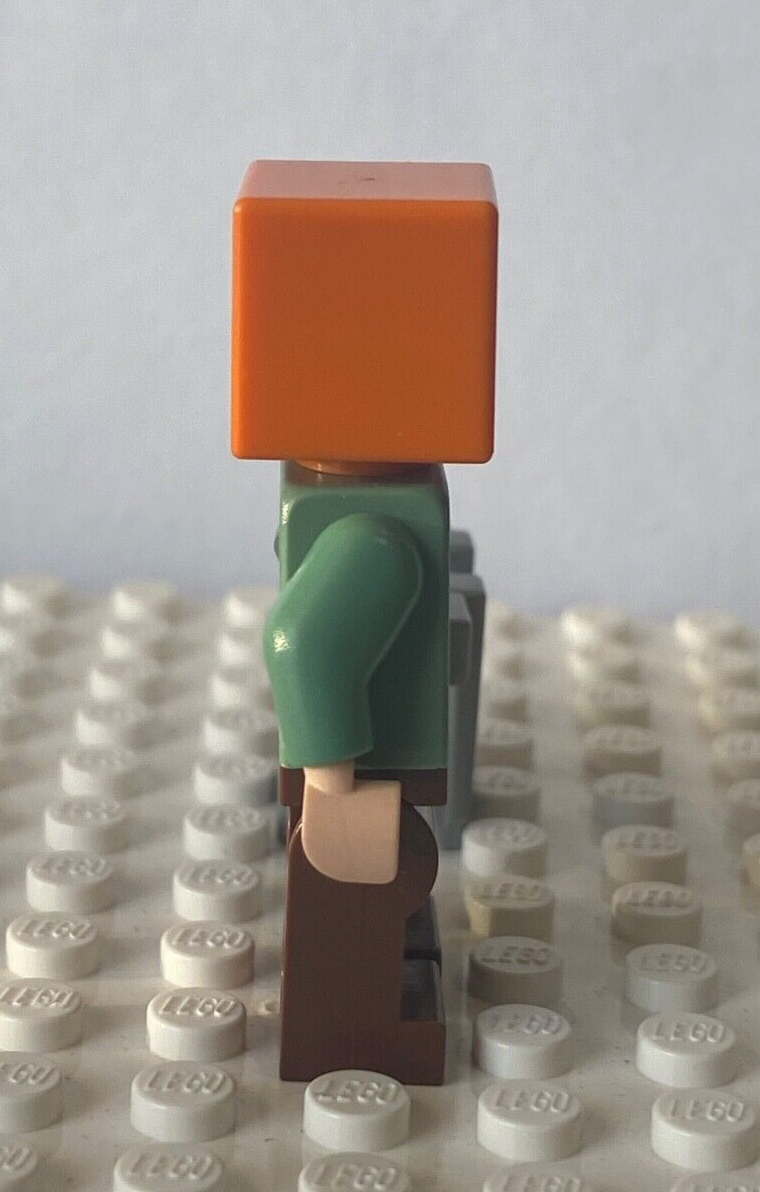 LEGO min045 Minecraft Alex with Reddish Brown Legs and Flat Silver ...