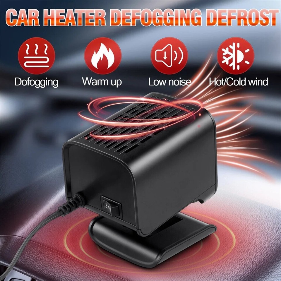 12/24V 120W Portable Electric Car Heater Heating Fan Defogger Defroster ...