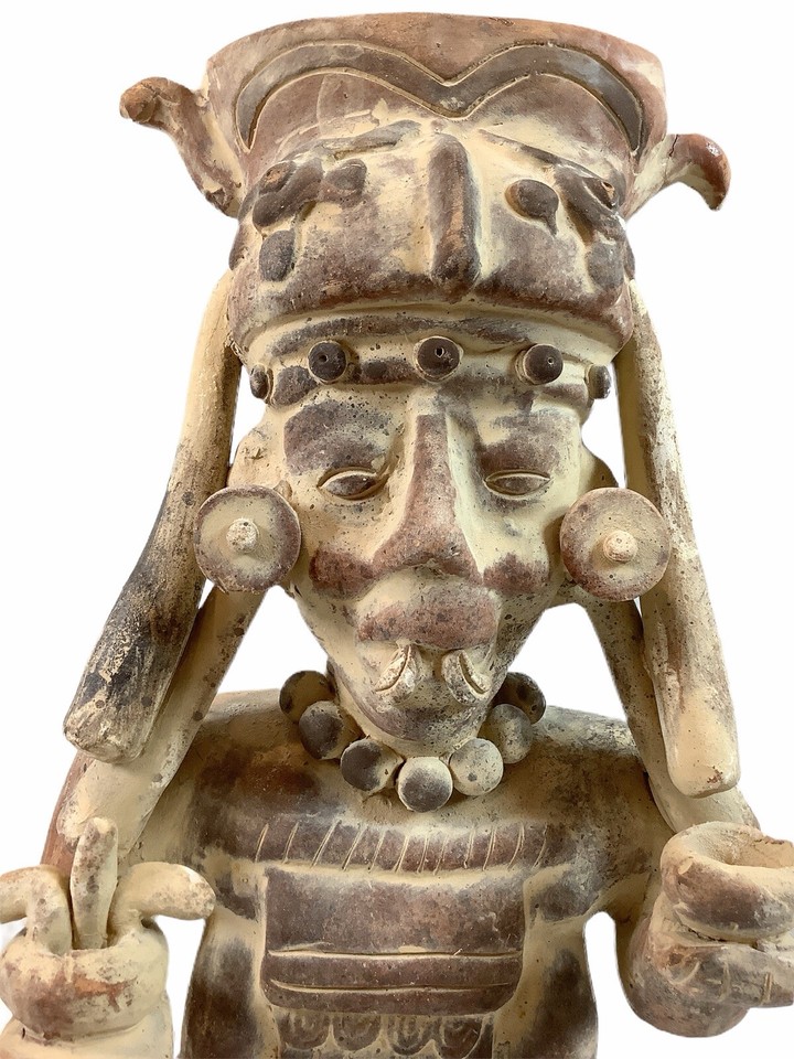 Zapotec WarlaorId Statue Pre Colombian Terracotta Large Statue Chief ...