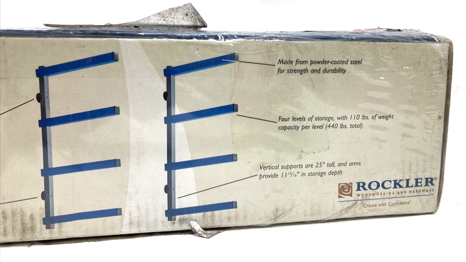 Rockler 4-Tier Shelf Lumber/Moulding Rack 89341 for sale online | eBay