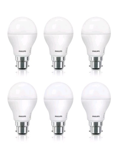 6 x Philips 11W LED Bulbs Globe Cool Daylight 1250 Lumen B22 A60 Value ...