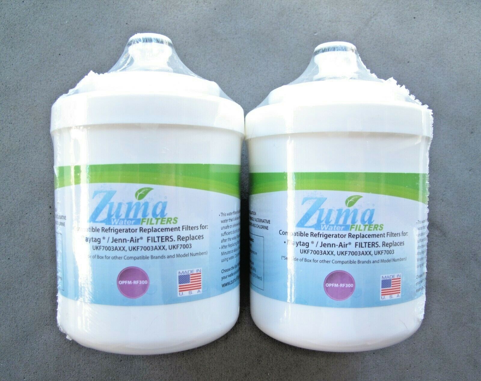 Lot of 2 - Zuma OPFM-RF300 Refrigerator Water Filters Replacement - New ...