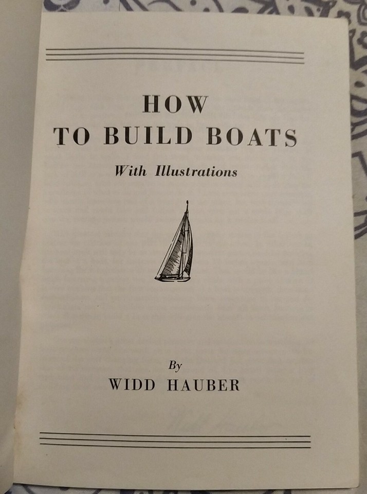 How To Build Boats Widd Hauber 1941 fourth printing paperback book | eBay