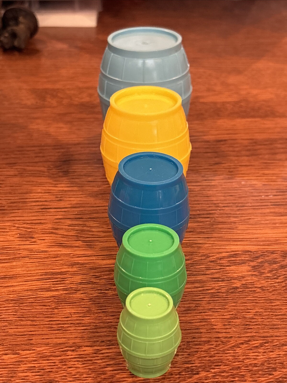VTG Stacking Nesting Barrel 5 Plastic Childs Activity Educational Toy ...