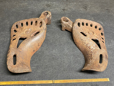 Rare Vint John Deere / Dain Corn Cutter Sled Cast Iron Half Seats With ...