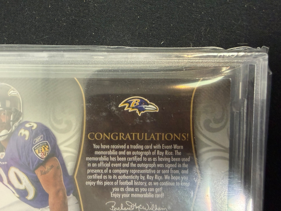 2008 Upper Deck Exquisite Rookie Signature Patch Ray Rice /199 BGS 9 | eBay