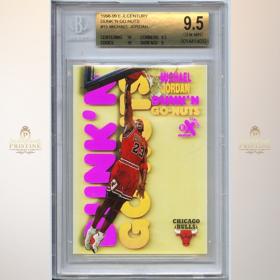 MICHAEL JORDAN 1998-99 E-X Century Dunk'N Go Nuts #15 BGS 9.5 (Double ...