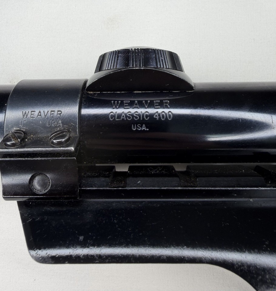 Vintage Weaver Classic 400 Rifle Scope With Scope Rings And Scope Mount ...