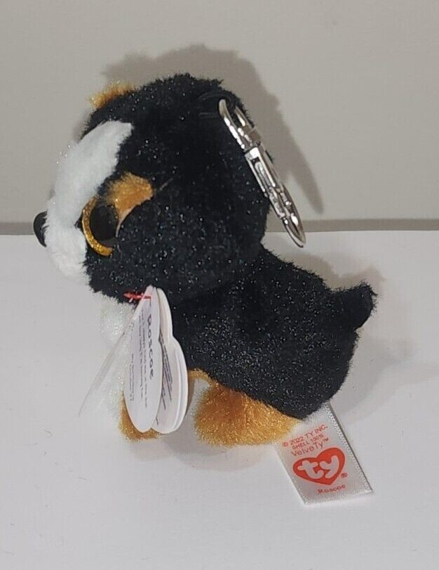 Ty Beanie Baby Boos ROSCOE Bernese Mountain Dog Metal Key Clip (3 Inch ...