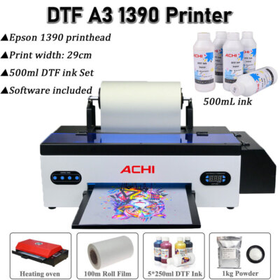 A3 DTF 1390 Printer Direct to Film T-shirt DIY Printer for Home Business Oven CA | eBay