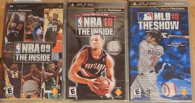 Sony PSP NBA '09 The Inside NBA '10 The Inside and MLB '10 The Show 3 ...