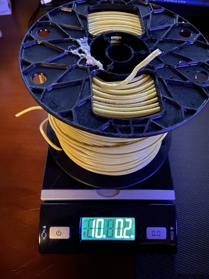 500 ft. #12 Yellow Stranded 12 AWG 12 Gauge CU THHN Wire ( 416’ Partial ...