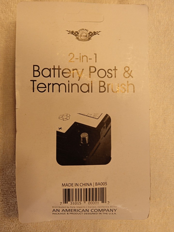Battery Post & Terminal Brush, 2 brushes in 1 unit, 3 inches long | eBay