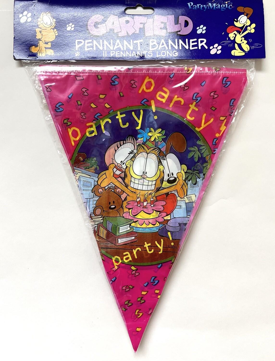 Garfield Office Party Rare Retro Cartoon Cat Decoration Pennant Flag ...
