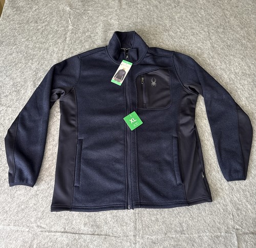 Spyder Outbound Jacket Men XL Full Zip Fleece Lined Heavy Ski Sweater ...