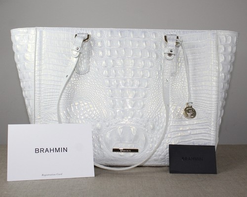 Brahmin Ashlee - Shell White Melbourne Tote Bag | eBay