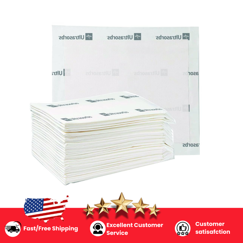 Medline Ultrasorbs Premium Disposable Underpads, Large Incontinence Bed ...