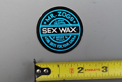Mr Zog's Sex Wax Surfboard Black Neon Blue 80's OG V60A Vintage Surfing ...