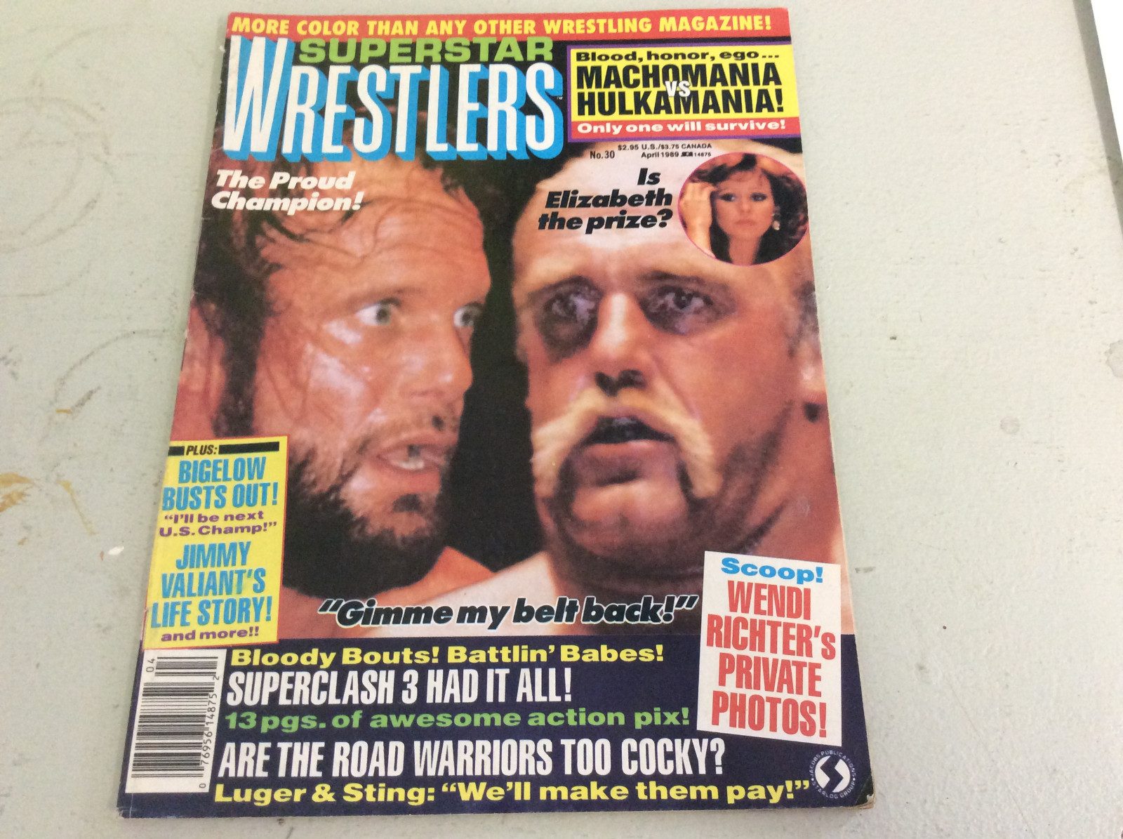 Superstar Wrestlers Magazine April 1989 Randy Savage Hulk Hogan Cover ...