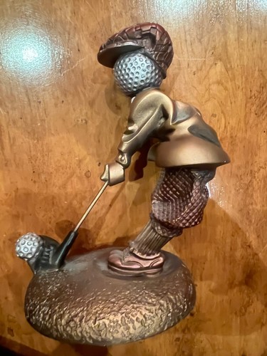 Austin Sculpture Bronze Tone Golf Ball Head Golfer 1990 - 2000's | eBay