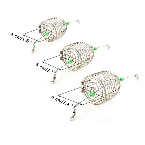 Lure Conical Fishing Bait Cage Basket Feeder Holder Carp Fishing Tackle ...