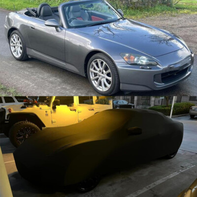 Stain Stretch Full Car Cover Black Dust UV Sun Proof ForHonda S2000 ...