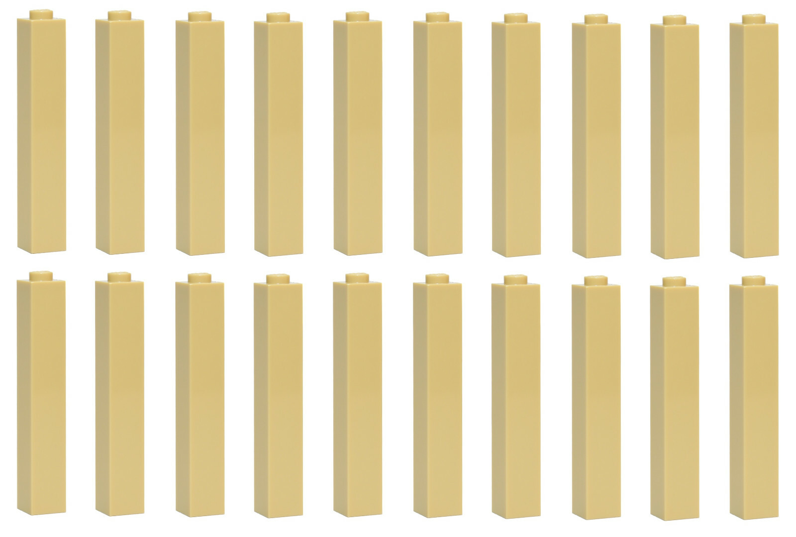 😀 LEGO bricks 1x5 pack x20 panels TAN pillar column walls castle harry ...