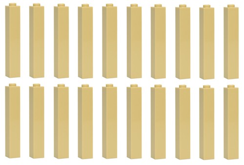😀 LEGO bricks 1x5 pack x20 panels TAN pillar column walls castle harry ...