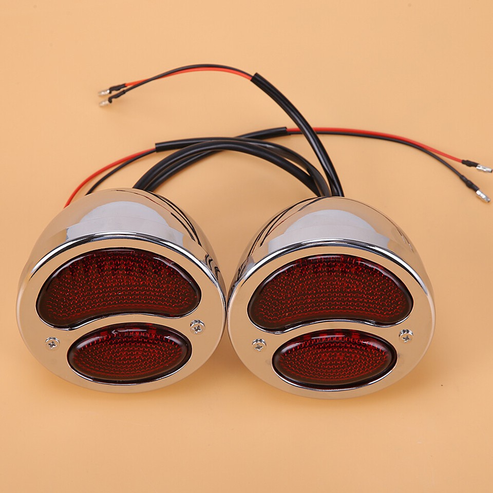 2x Model A Vintage Custom Hot Rat Street Rod Tail Lights Stop For Ford ...