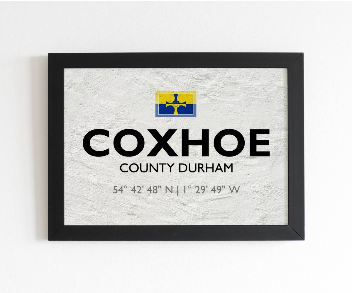 A4 PRINT - Coxhoe, County Durham - Lat/Long NZ3235 | eBay