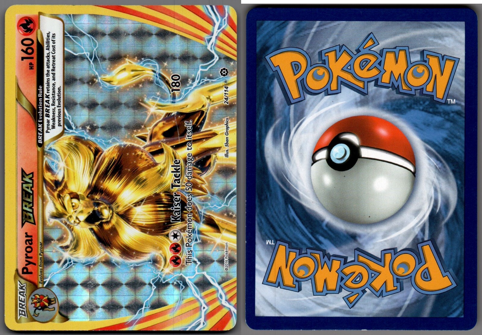 2016 Pokemon, XY Steam Siege, #24/114 Pyroar BREAK, Holo Rare Break | eBay