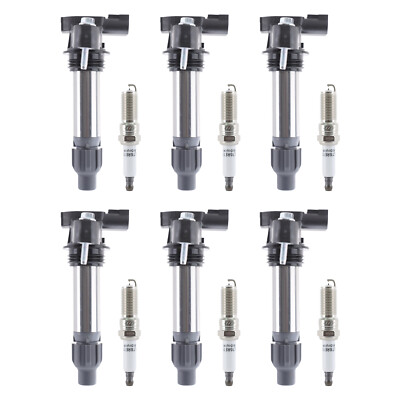 6X Ignition Coil & 6X Iridium Spark Plug OEM For Cadillac GMC Chevy ...