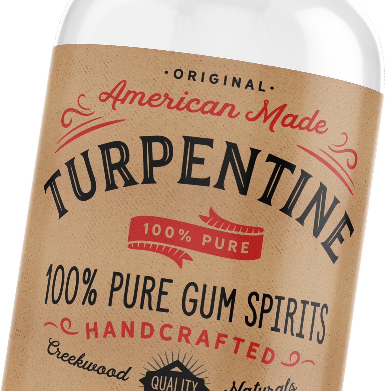 100% Pure Gum Spirits of Turpentine, 16 OUNCE BOTTLE natural spirit ...