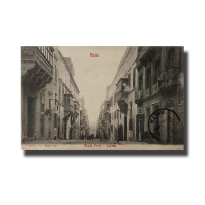 Malta Postcard G. Modiano Strada Forni Valletta 7327 UPU Used Divided ...