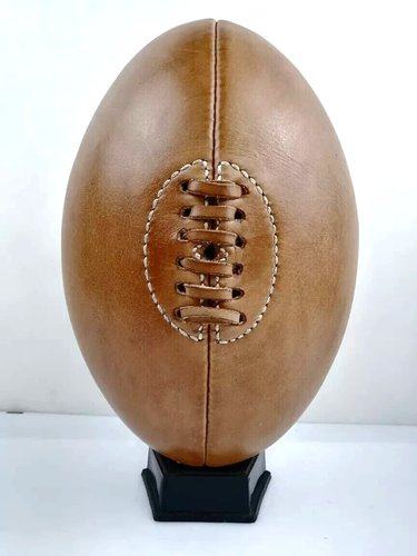 American rugby ball 100% leather ball | eBay