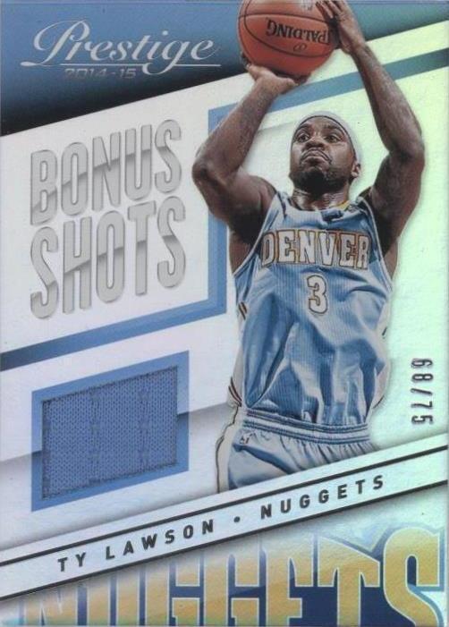 2014-15 Panini Prestige - Bonus Shots Materials Premium Ty Lawson #24 / ...