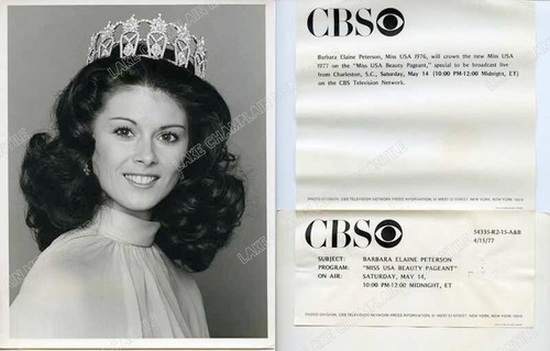Miss USA Beauty Pageant Barbara Elaine Peterson Miss USA 1976 Photo ...