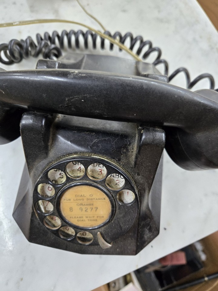 Early Bell System Western Electric Rotary Dial Bakelite Telephone Black ...