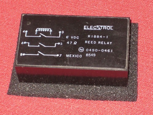 Vintage Electrol 3PST-NO 6VDC Reed Relay #R1884-1 NOS 8-pin 2-5/8"x1-1/ ...