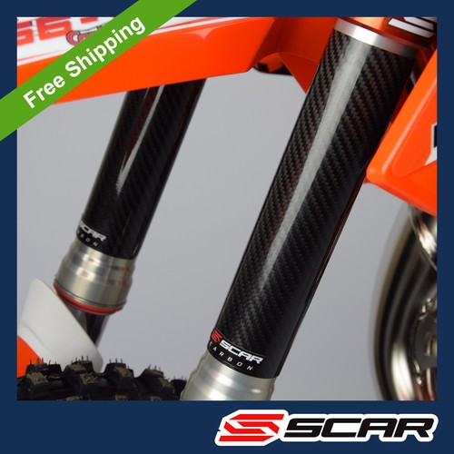CARBON LOWER FORK WRAPS PROTECTOR KTM SX SXF EXC EXCF YAMAHA YZ YZF ...