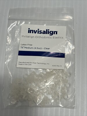 invisalign orthodontic elastics 1/8”medium clear 4.5oz Latex Free | eBay