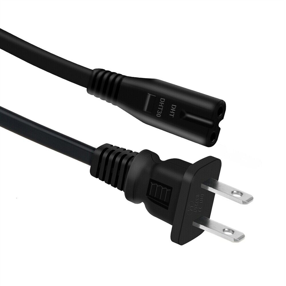 UL 6ft 2-Prong 2-Pin AC Power Cord Cable Plug Lead For ION Game Day ...