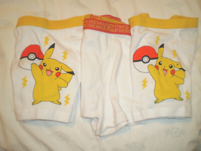 NEW 3 Pair Boys Boxers Briefs Shorts Pokemon Pikachu Action Underwear ...